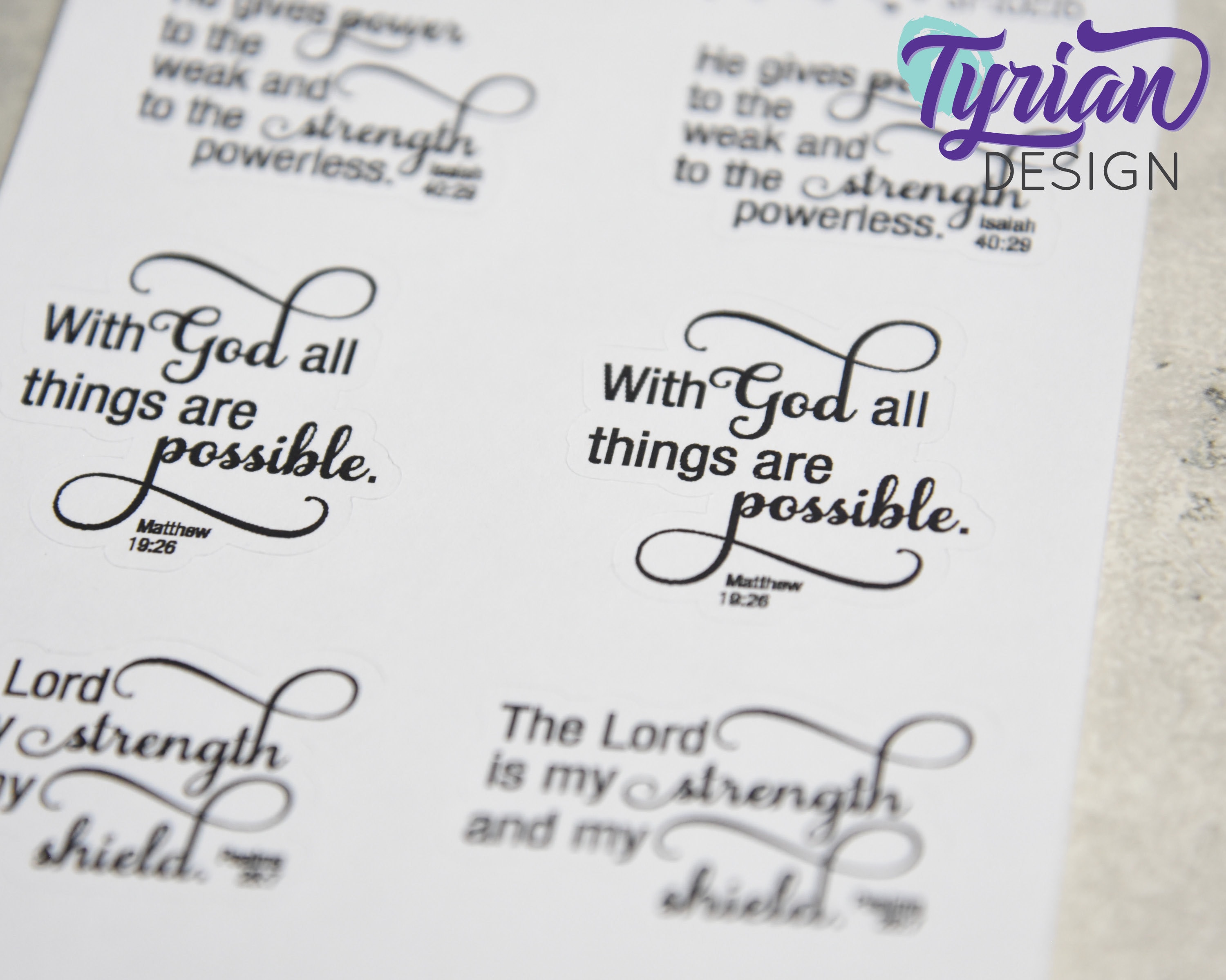 Bible Quote Stickers for Planners and Journals. Vol. 4 Shown | Etsy