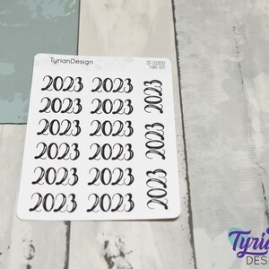 Years Stickers 2023 and 2024 15 Stickers 1.1 X .56 Inches Each 3.5 X 4. ...