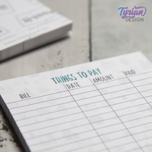 Payment Tracker Post-it Notes | Finance Sticky Notes | Bill Pay Sticky ...