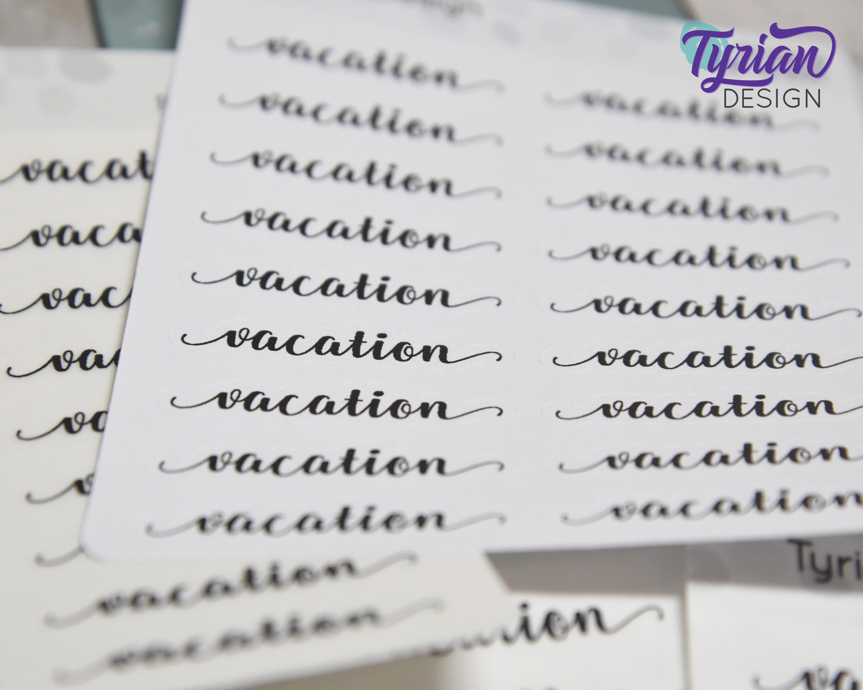 Vacation Stickers | Planning Sticker | 18 Stickers | 1.5 X .33 Inches ...