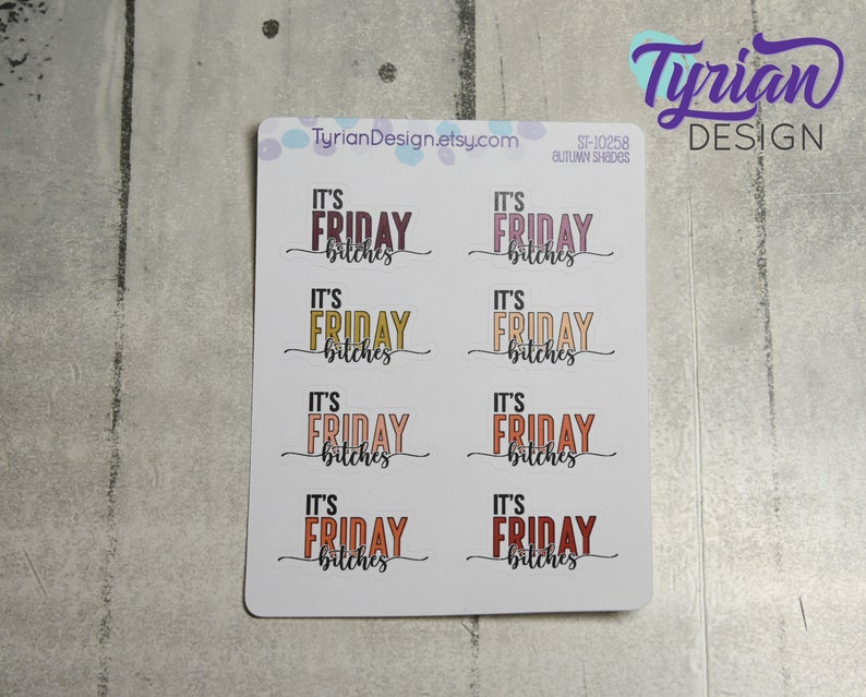 It's Friday Stickers Different color options Celebrate | Etsy