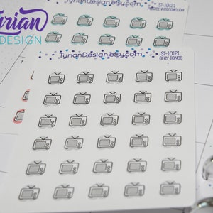 TV Icon Stickers. Different Color Options. Track Your Favorite - Etsy