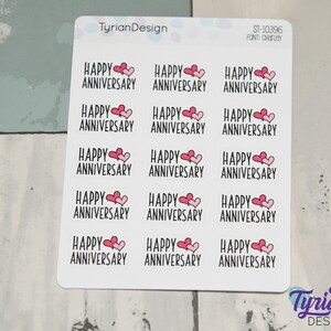 Happy Anniversary Stickers | Anniversary Stickers | 15 Stickers | .95 ...