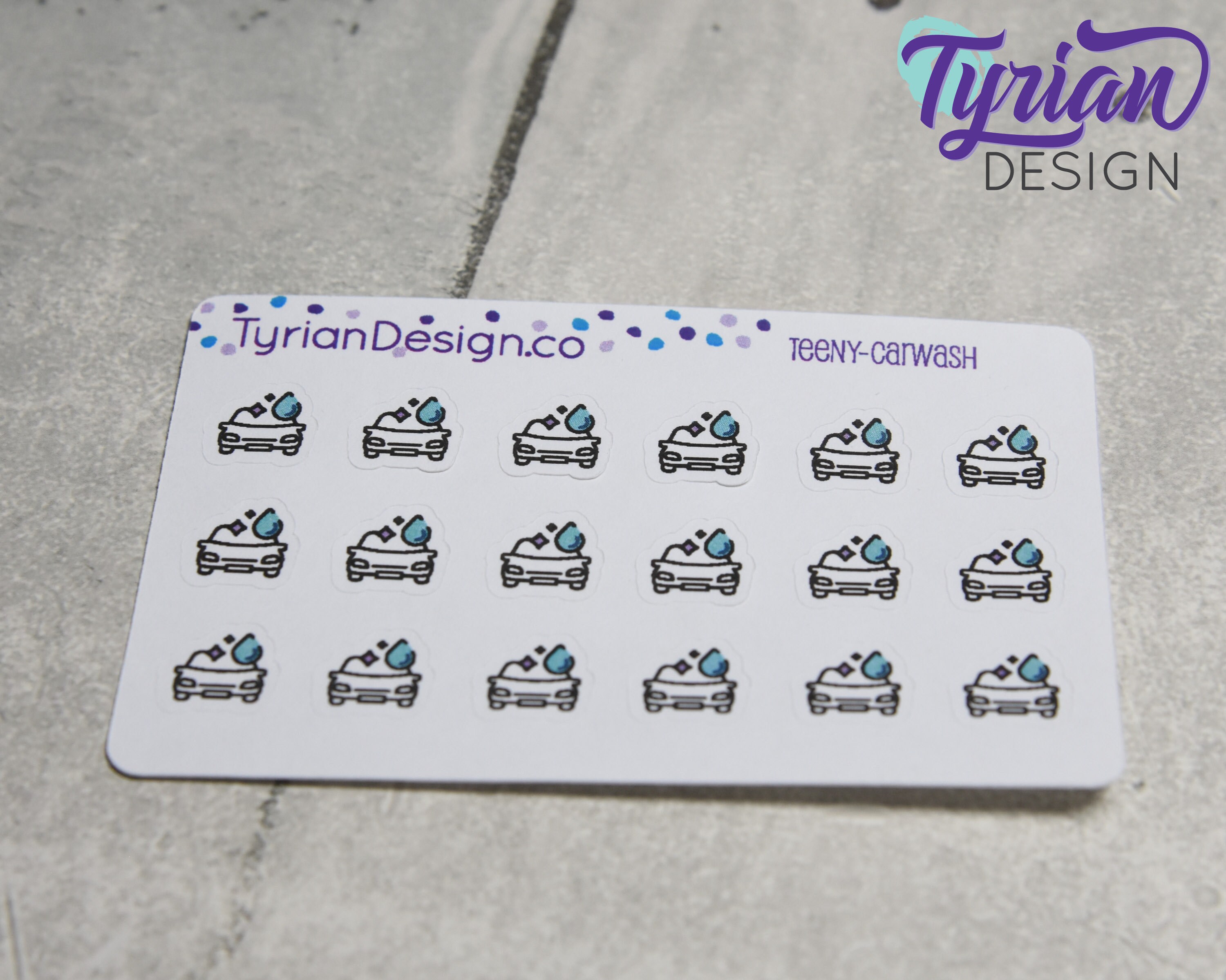 Car Wash Stickers | Tiny Car Stickers on a Mini Sheet | Great for ...