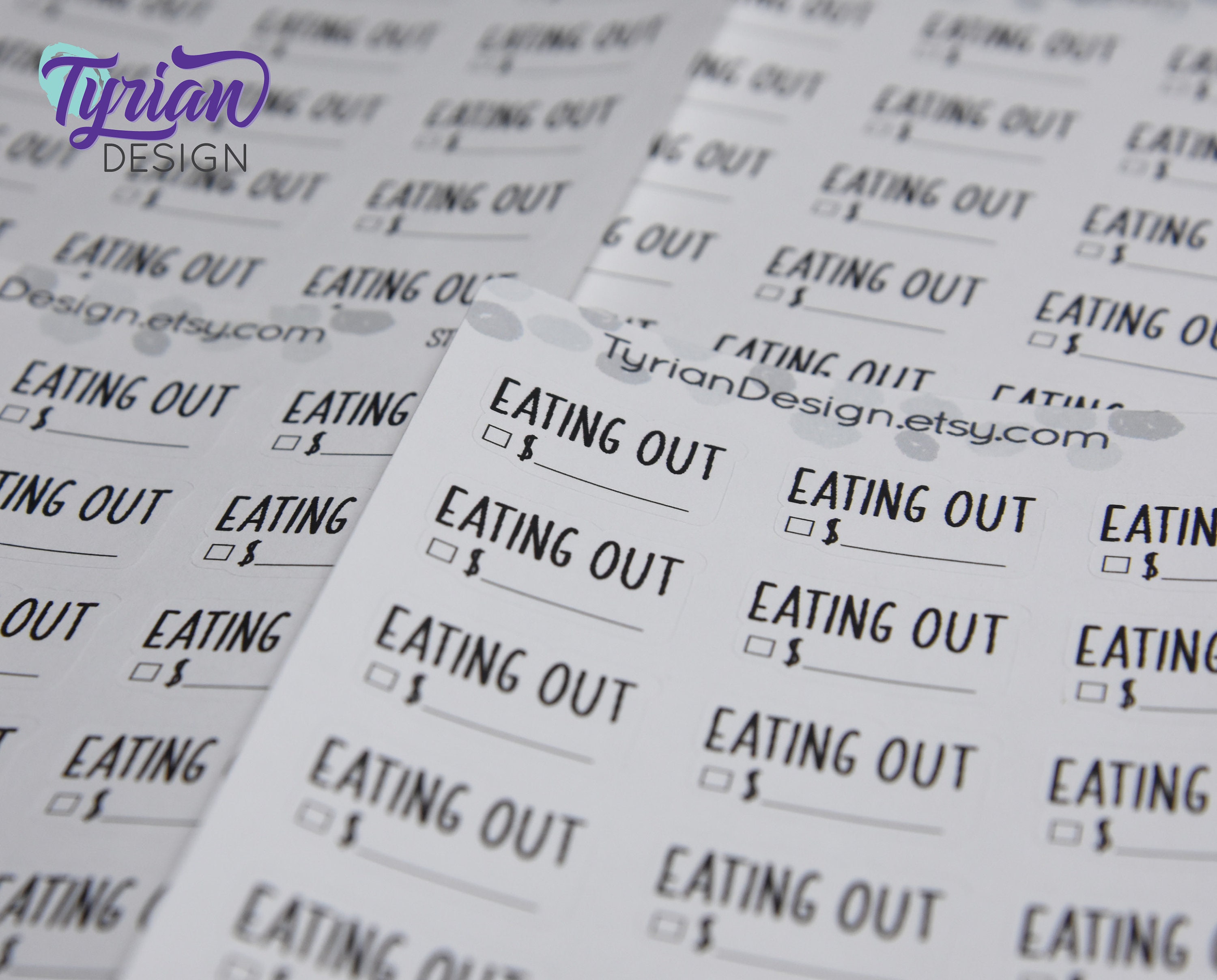 Eating Out Sticker Tracking Stickers 18 Stickers 1 - Etsy