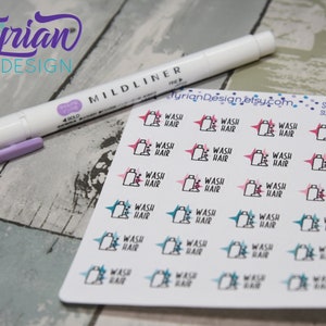 Hair Washing Stickers. Different Color Options. Life is Busy Track Hair ...