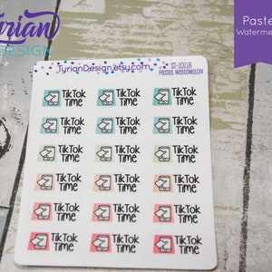Tiktok Time Stickers. Different Color Options. Keep Track of Your Time ...