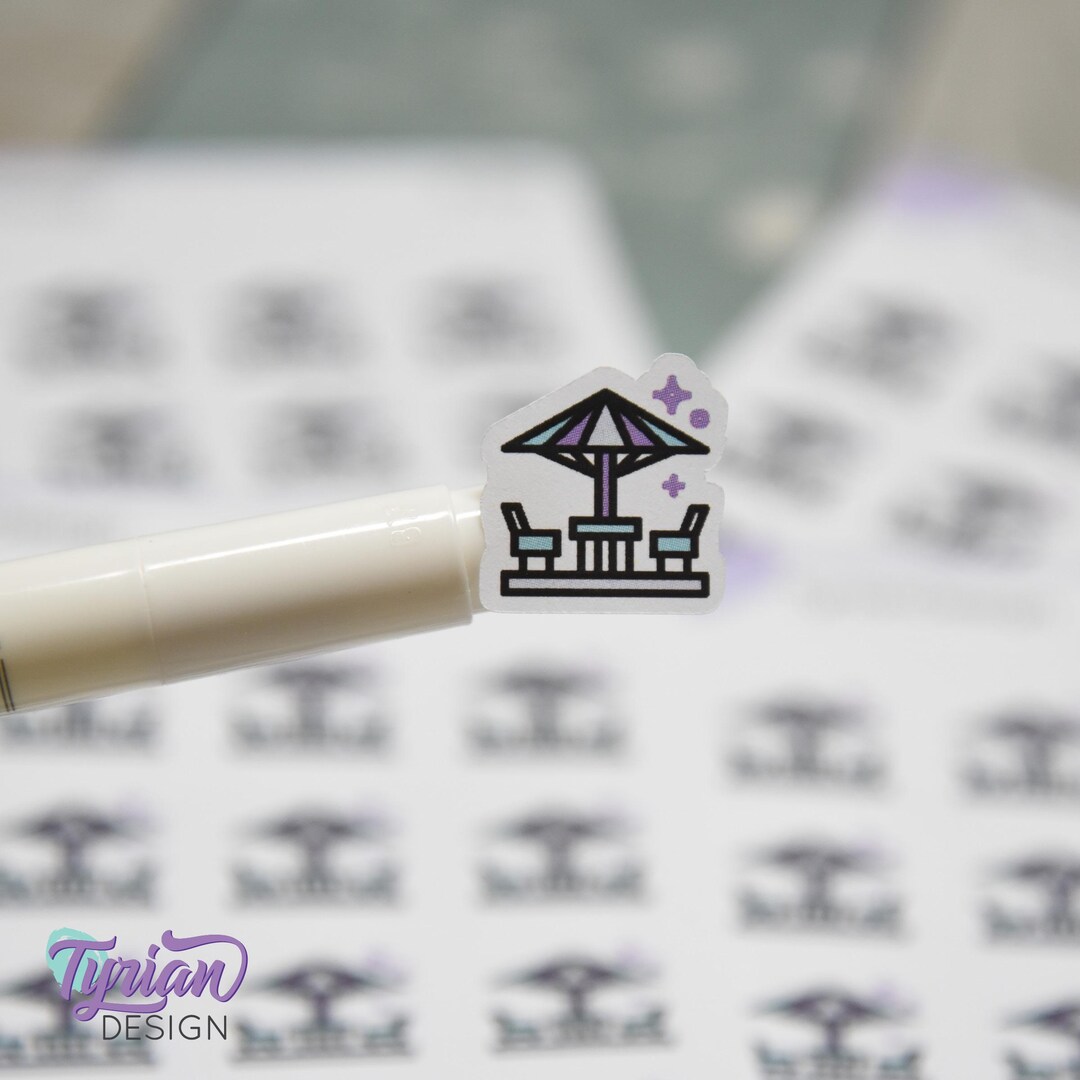 Outdoor Time Stickers | Deck Furniture Stickers | 16 Stickers | .7" X ...