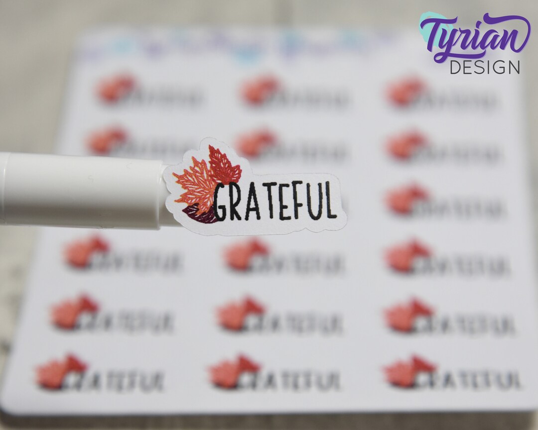 Grateful Stickers | Fall Leaves | Season of Gratitude | 18 Stickers | 1 ...