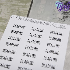 Deadline Stickers for Planners and Journals. Keep Track of Those ...