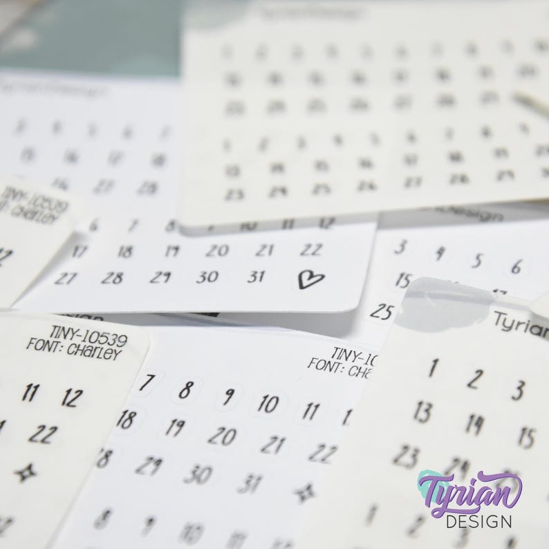 Tiny Date Stickers | 1-31 Stickers | Planners and Journals | 64 ...