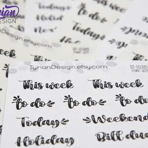 Planning Stickers | to Do, This Week, Weekend | Weekly/monthly Stickers ...