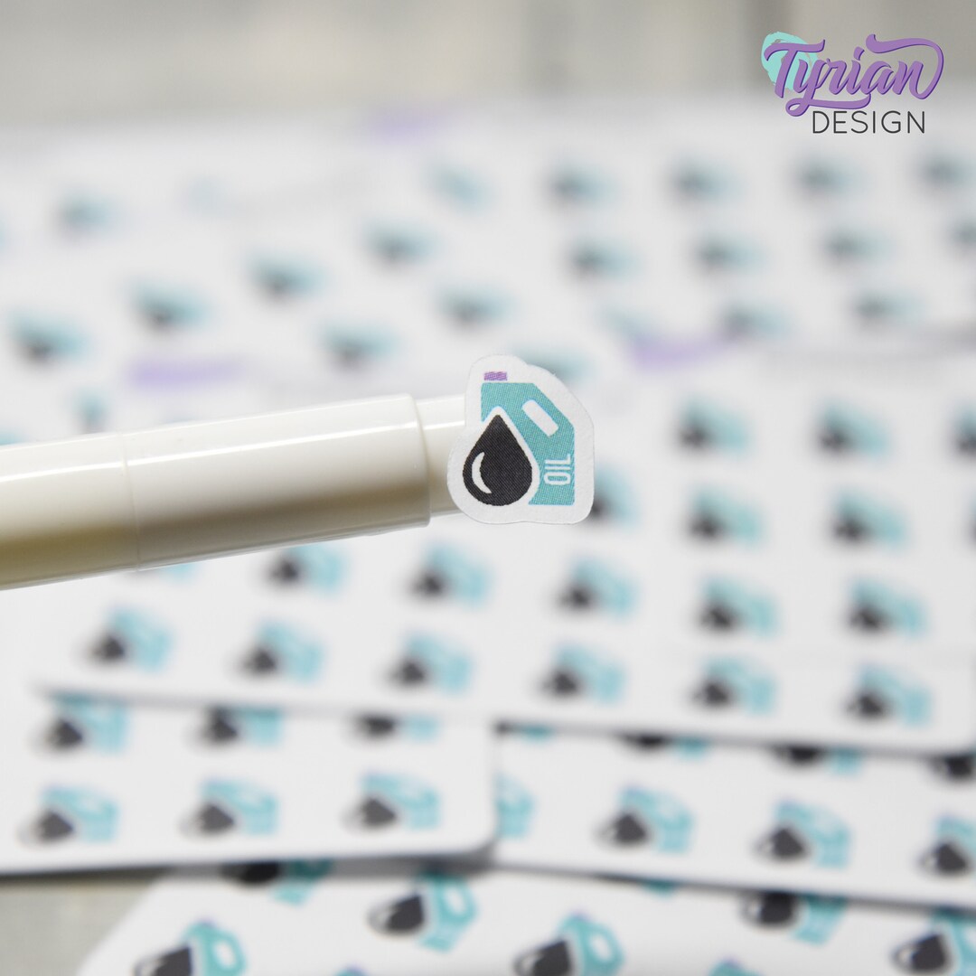 Oil Change Stickers | Tiny Oil Can Stickers | Mini Sheet | 18 Stickers ...