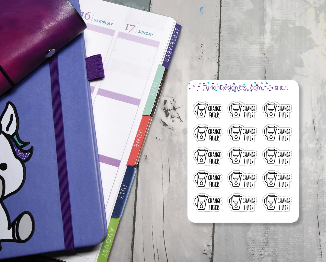 Change Filter Stickers | Track Changing Water Filter | 15 Stickers ...