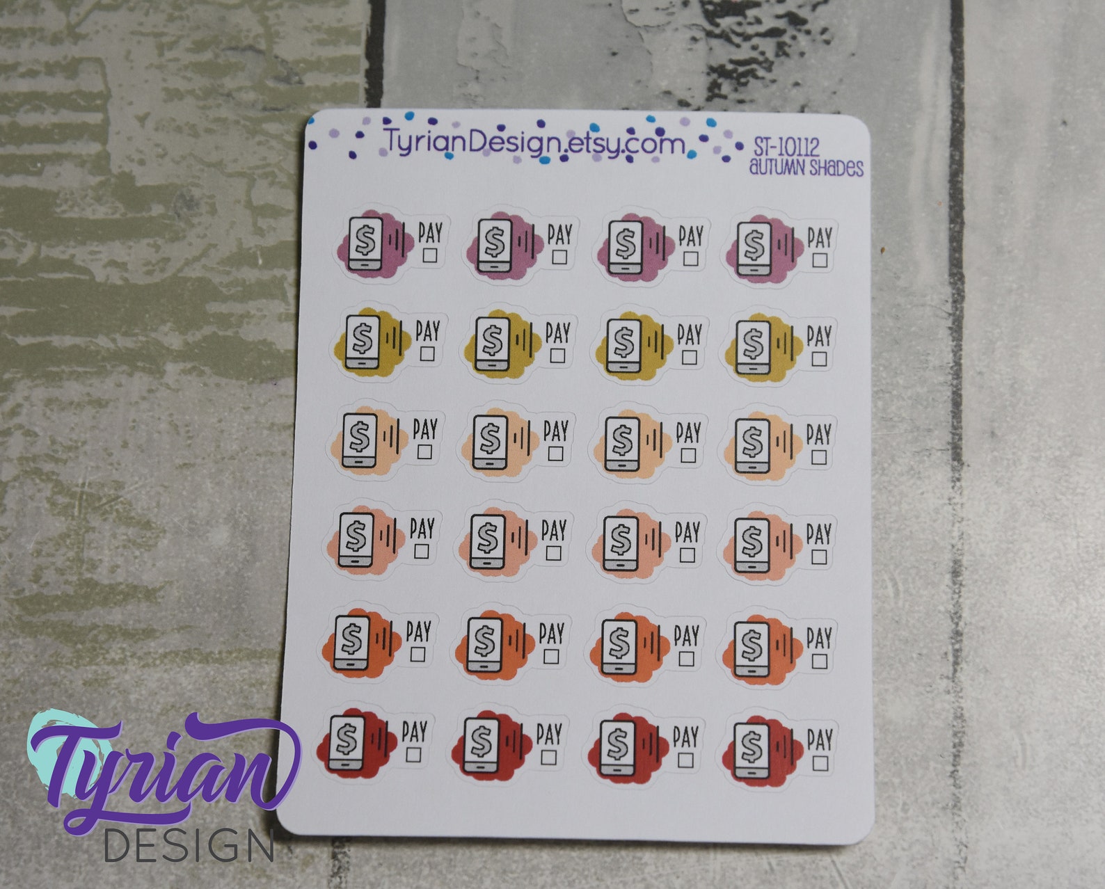 Cell Phone Payment Stickers. Different color options. Keep | Etsy