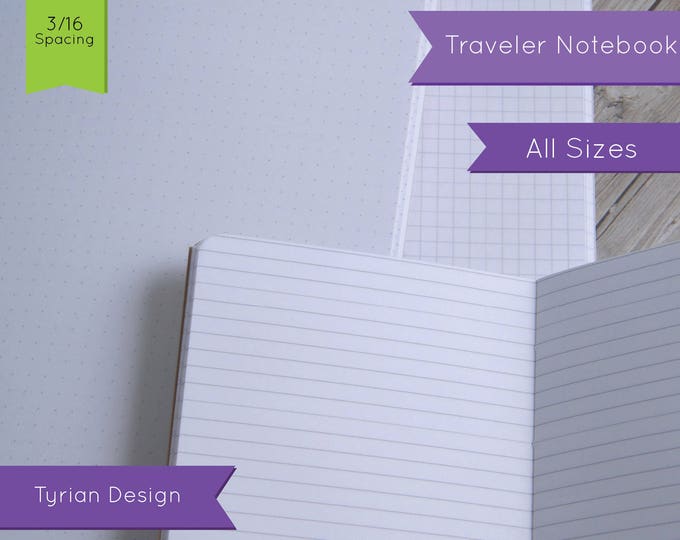 Basic Notebooks dot Graph Lined or Graph for Midori - Etsy