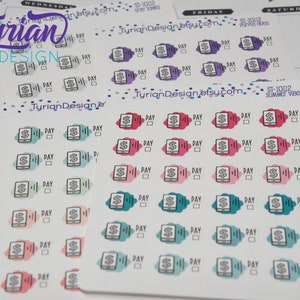 Cell Phone Payment Stickers. Different Color Options. Keep Track of ...
