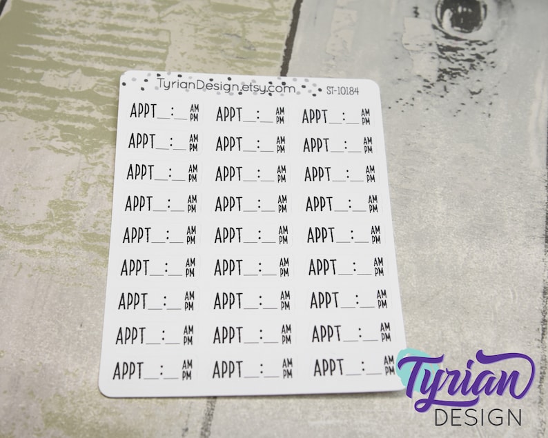 Appointment With Time Sticker for Planners and Journals. Clear - Etsy