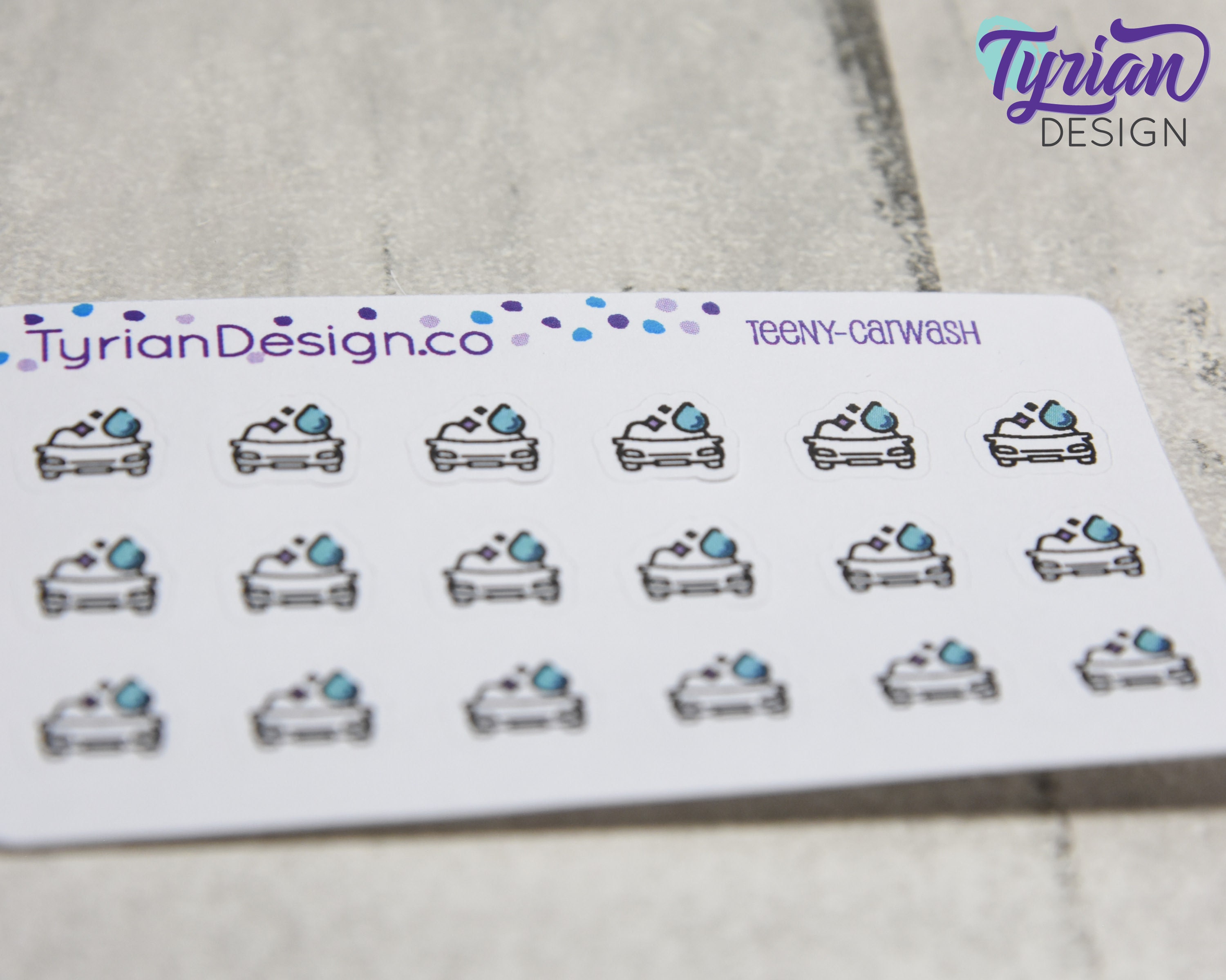 Car Wash Stickers | Tiny Car Stickers on a Mini Sheet | Great for ...