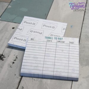 Payment Tracker Post-it Notes Finance Sticky Notes Bill Pay Sticky ...