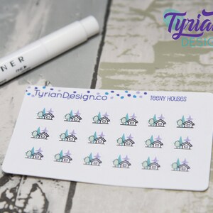 House Stickers - Tiny House Stickers on a Mini Sheet - Great for Small ...