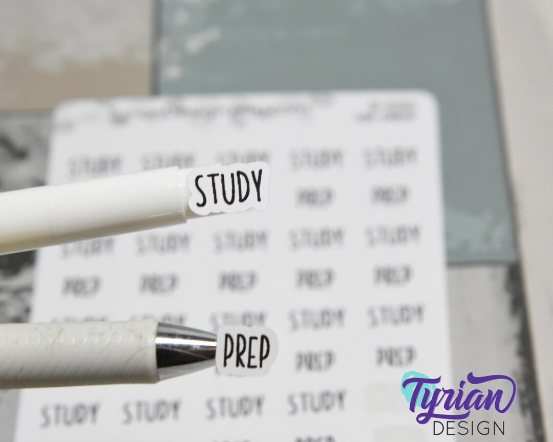 Study and Prep Stickers for Planners and Journals | School Stickers ...