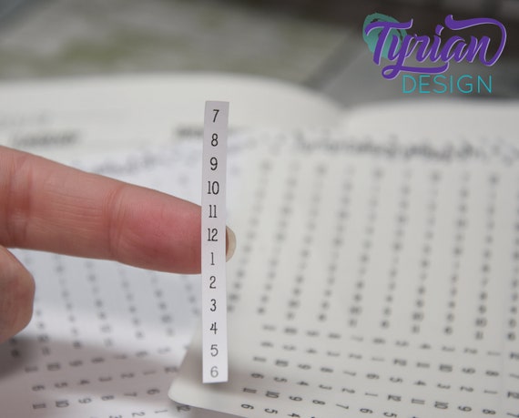 Time Strip Vertical Stickers for Planners and Journals Time | Etsy