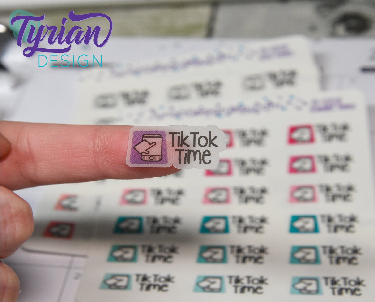 Tiktok Time Stickers. Different Color Options. Keep Track of | Etsy
