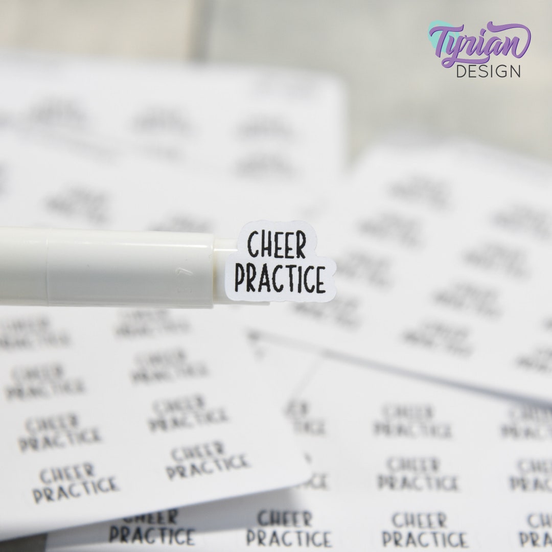 Tiny Cheer Practice Stickers | Practice Stickers | 16 Stickers | .6 X ...