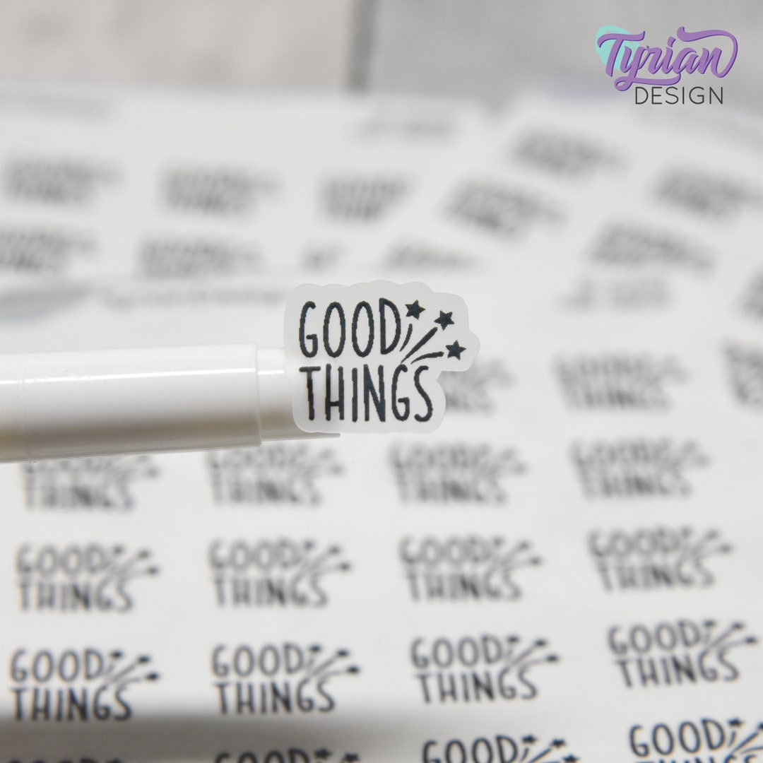 Good Things Sticker | Word Sticker | 20 Stickers | .74" X .6" Each | 3. ...