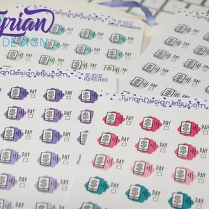 Cell Phone Payment Stickers. Different Color Options. Keep Track of ...