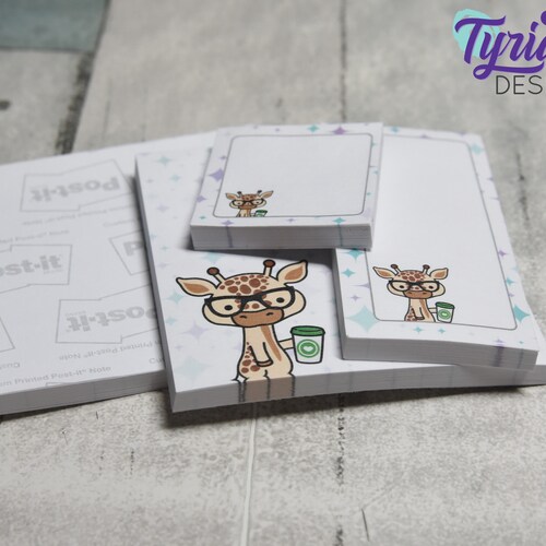 Nerd Giraffe With Planner Post-it Notes Norman Sticky Notes - Etsy