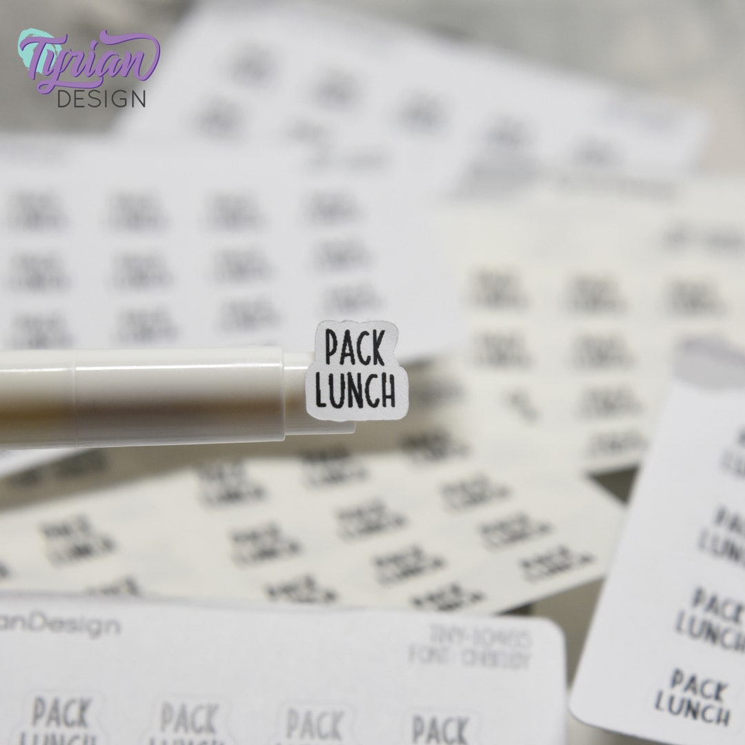 Tiny Pack Lunch Stickers | Making Lunches | 20 Stickers | .43 X .47 ...