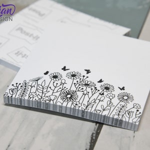 Wildflower Post-it Notes | Wild Flowers With Butterflies Sticky Notes ...