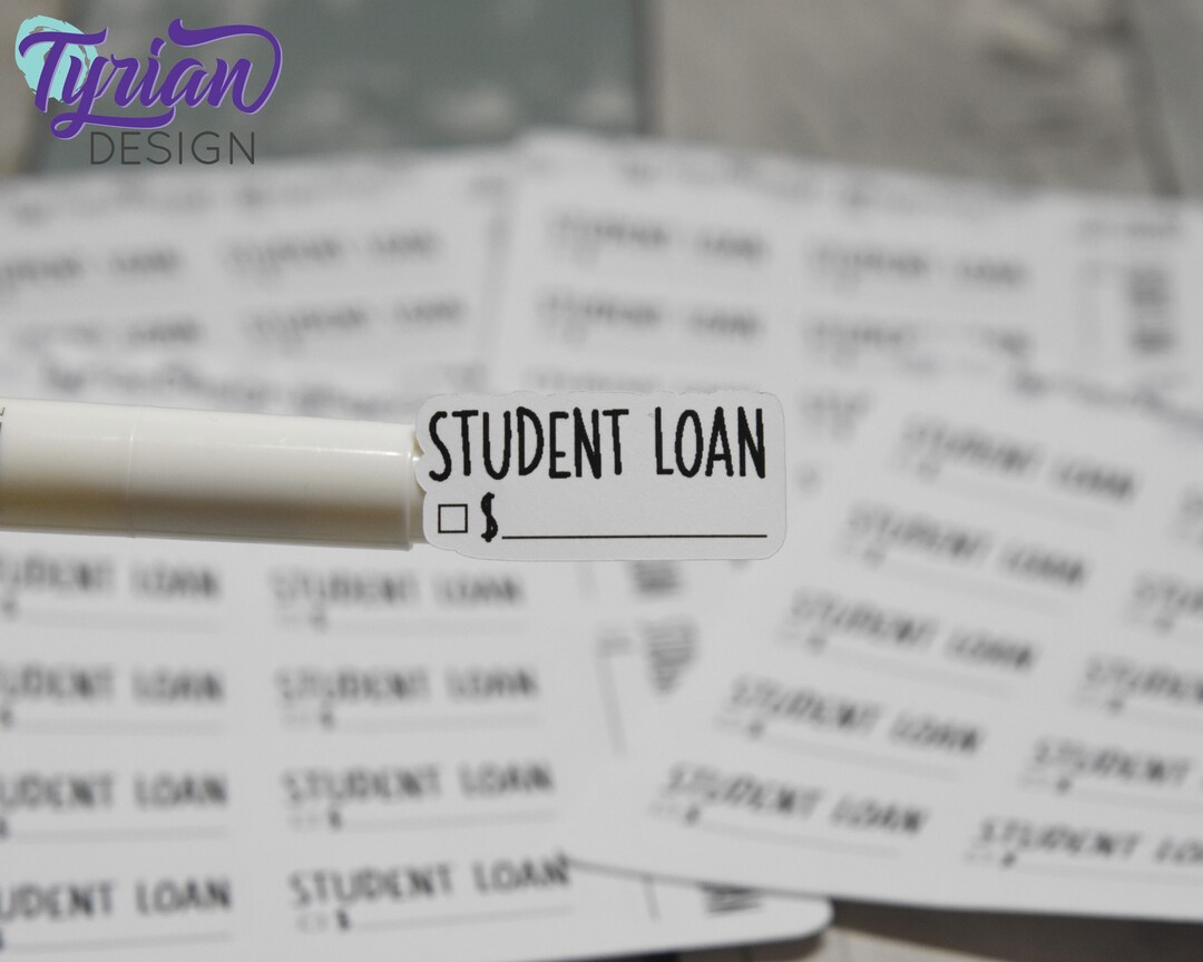 Student Loan Stickers Sheet for Planners and Journal | Black Type ...