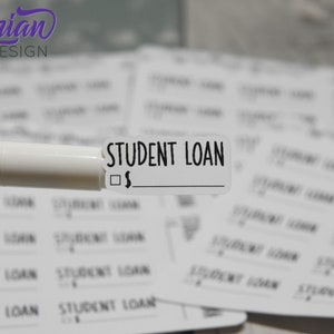 Student Loan Stickers Sheet for Planners and Journal | Black Type ...