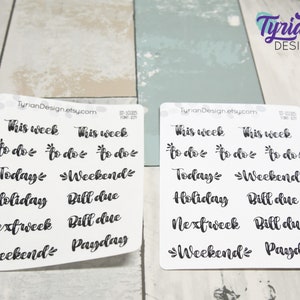 Planning Stickers | to Do, This Week, Weekend | Weekly/monthly Stickers ...