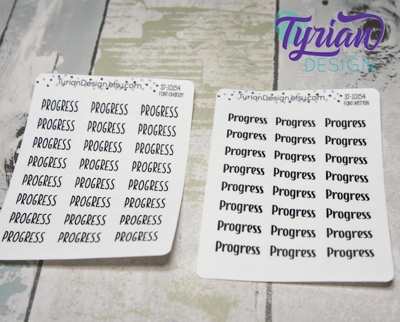 Progress Stickers for Planners and Journals. Track Your | Etsy