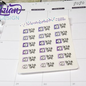 Tiktok Time Stickers. Different Color Options. Keep Track of Your Time ...