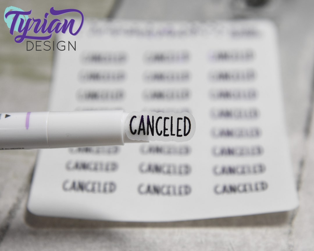 Canceled Stickers for Planners and Journals. Change of Planned Need to ...