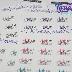 Housing Payment Stickers. Different Color Options. Keep Track of Rent ...