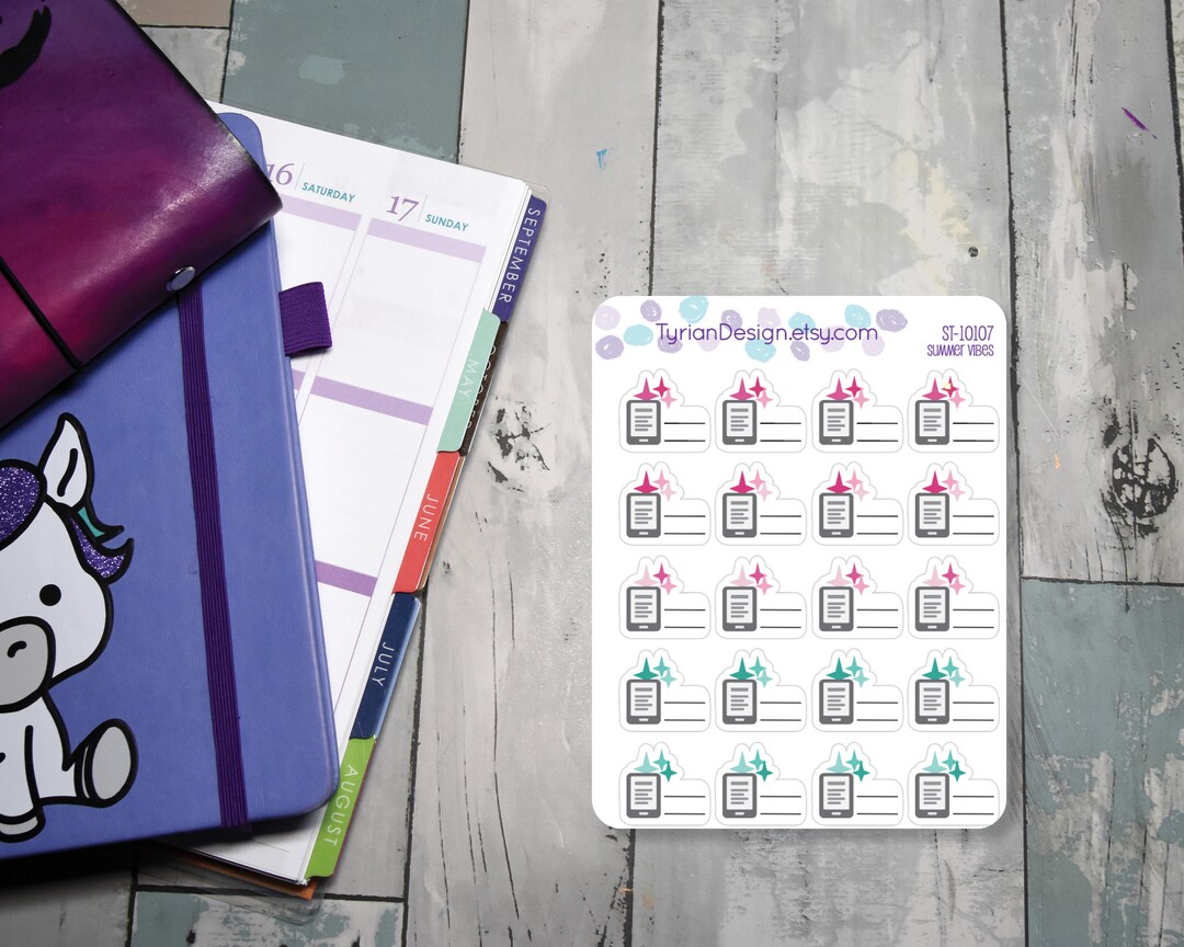 Ereader Stickers | Various Color Options | Track Book Subscriptions or ...