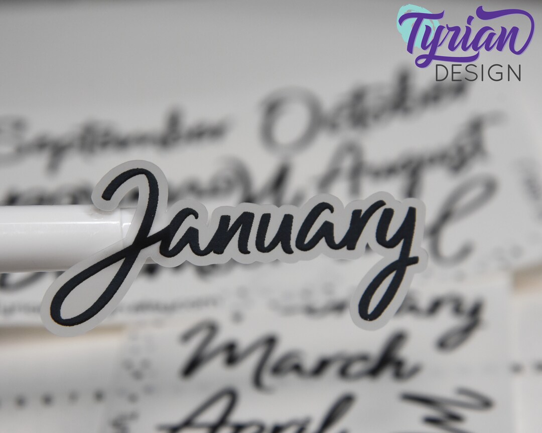 January - December Monthly Stickers (small) for Planners and Journals ...
