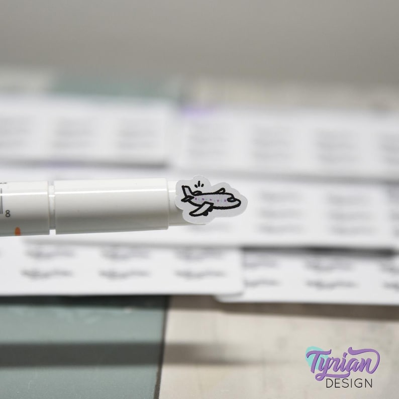 Airplane Stickers | Tiny Icon Plane Stickers | Mini Sheet | 15 Stickers ...