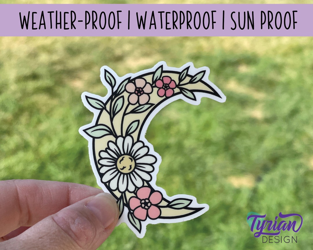 Flower Moon Vinyl Sticker | High Quality Weather Proof Vinyl | 2.5 X 3 ...