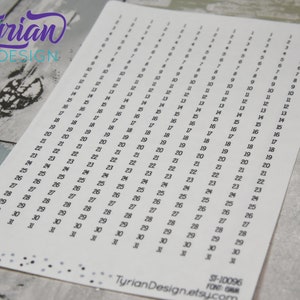 Habit Tracker Vertical Stickers for Planners and Journals 1-31 Shown ...