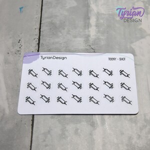 Shot Stickers | Tiny Injection Stickers on a Mini Sheet | 21 Stickers ...