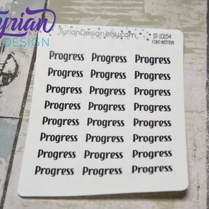 Progress Stickers for Planners and Journals. Track Your Progress With ...