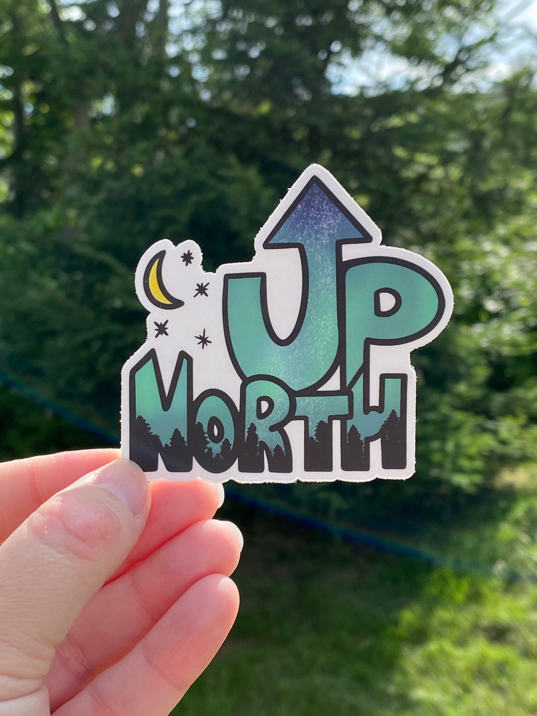Up North Vinyl Sticker, High Quality Weather Proof Vinyl. 3 X 2.87 ...