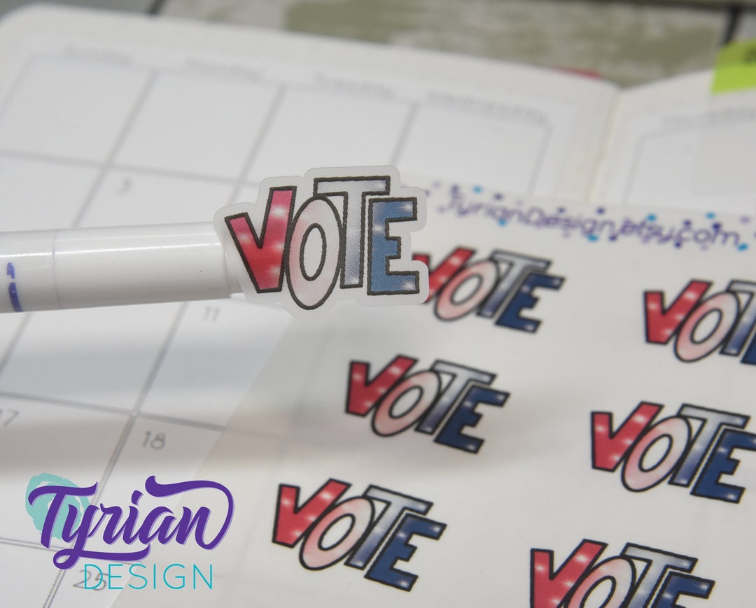 Vote Stickers, Hand Drawn Red, White and Blue Stickers, Voting Stickers ...
